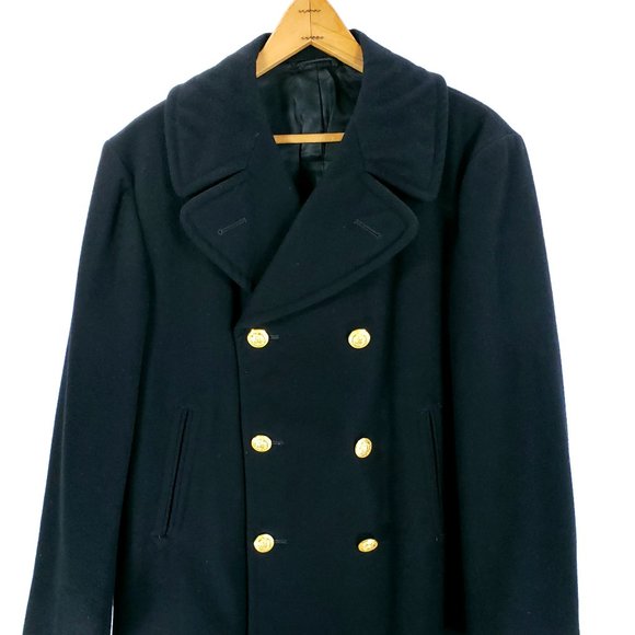 Vintage | Jackets & Coats | Vintage Us Navy Usn Overcoat Mans Enlisted ...